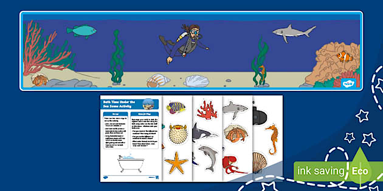 Bath Time Under the Sea Scene Activity - Twinkl
