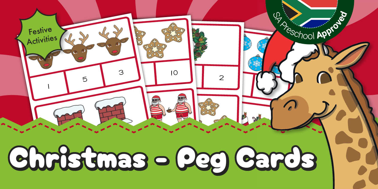 Preschool: Christmas- Peg Cards