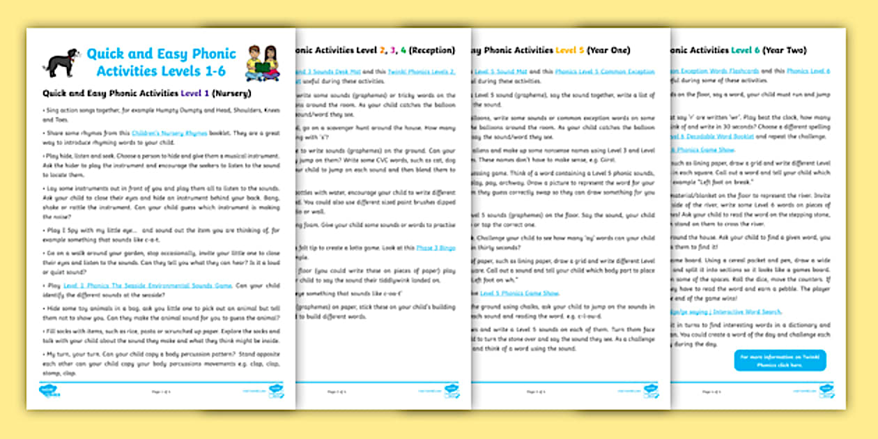 Quick & Easy Phonics Games & Activities — Phonics Resources