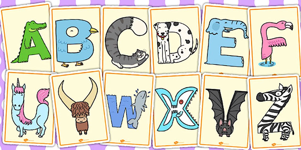 Animal Alphabet Display Posters (teacher made) - Twinkl