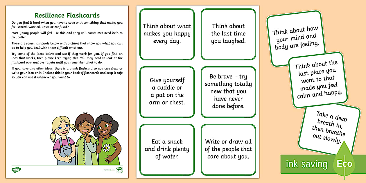 Cursive Resilience Flashcards (teacher made) - Twinkl