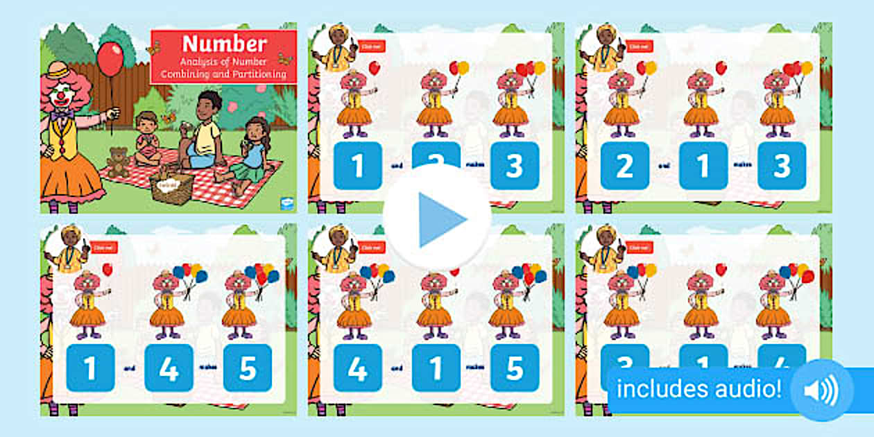 Number Combining and Partitioning Audio PowerPoint - Twinkl