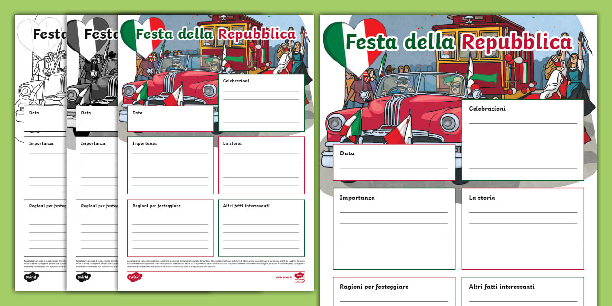 Modello di scheda informativa: Festa della Repubblica