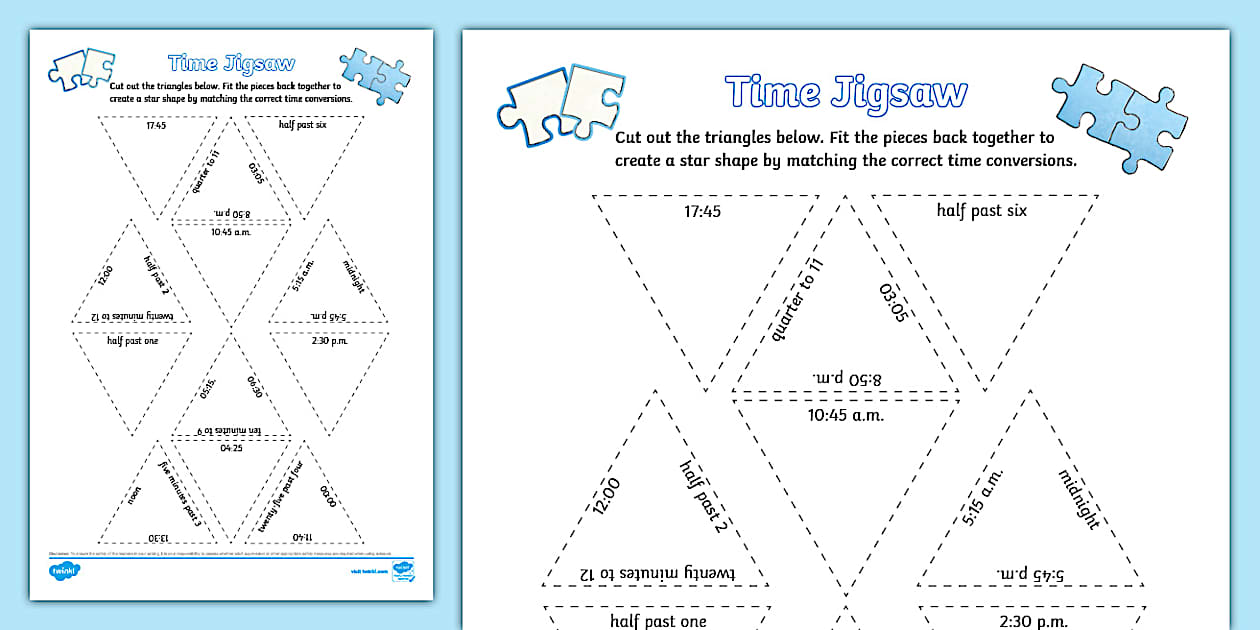 👉 Time Jigsaw - Twinkl - KS2 (teacher made) - Twinkl