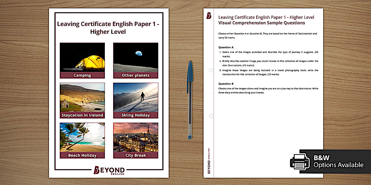 Leaving Certificate English Paper 1 Higher Level Visual Comprehension: