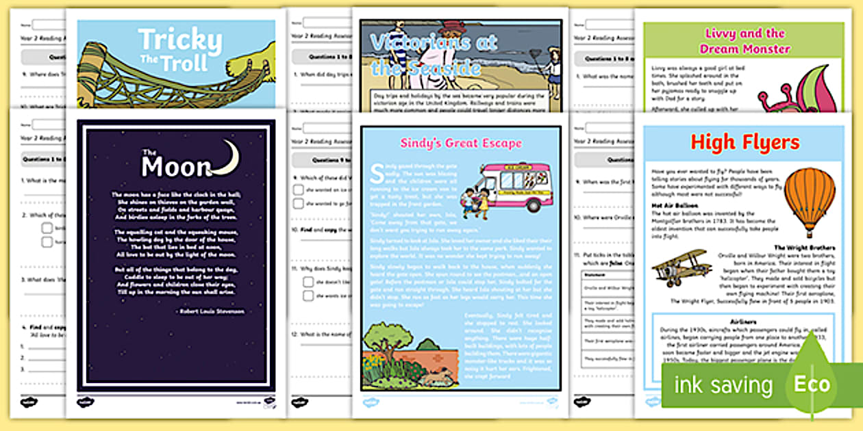 Reading Comprehension 2 Worksheets PDF - Twinkl Resources