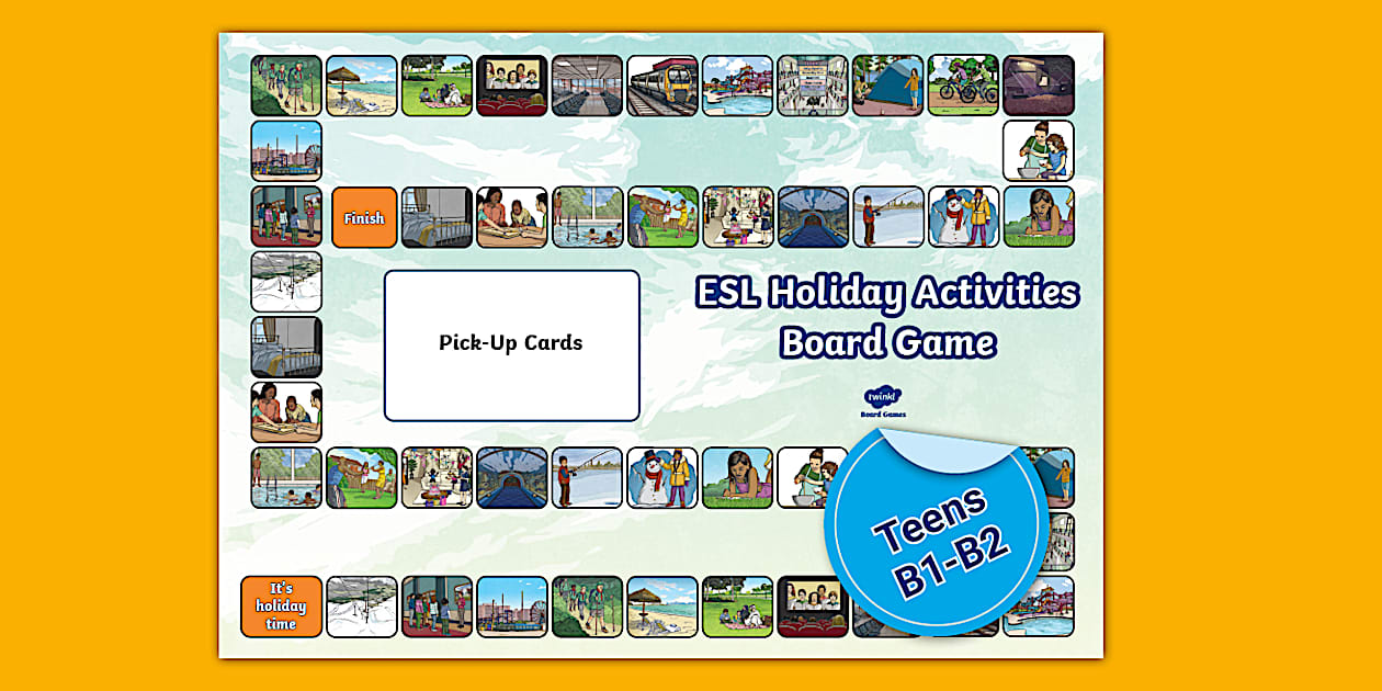 ESL Holiday Board Game for Teens (teacher made) - Twinkl