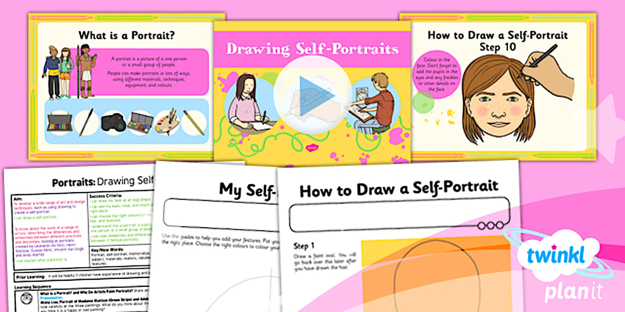 Art: Portraits: Drawing Self-Portraits KS1 Lesson Pack 1 - Twinkl