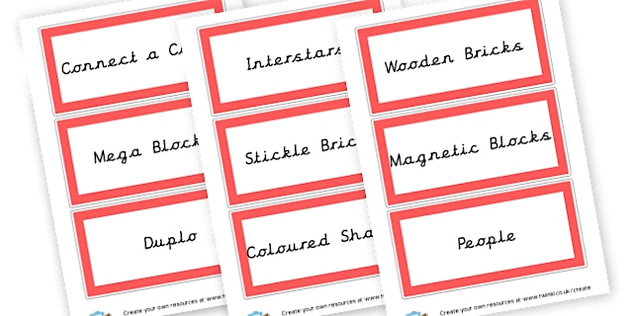 Construction Area Labels (teacher made) - Twinkl