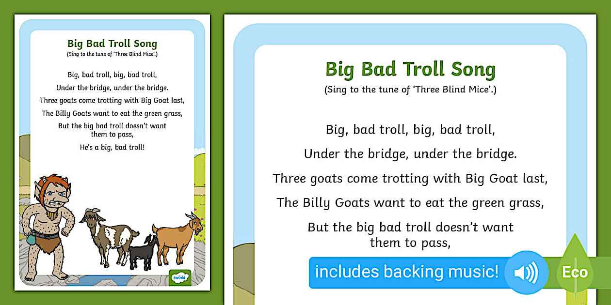 Big Bad Troll Song (teacher made) - Twinkl