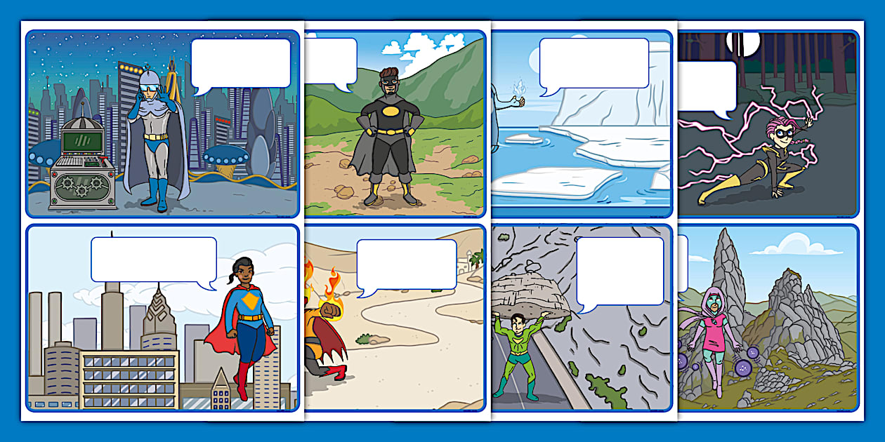 Superhero Speech Bubbles Activity Sheets | Twinkl - Twinkl