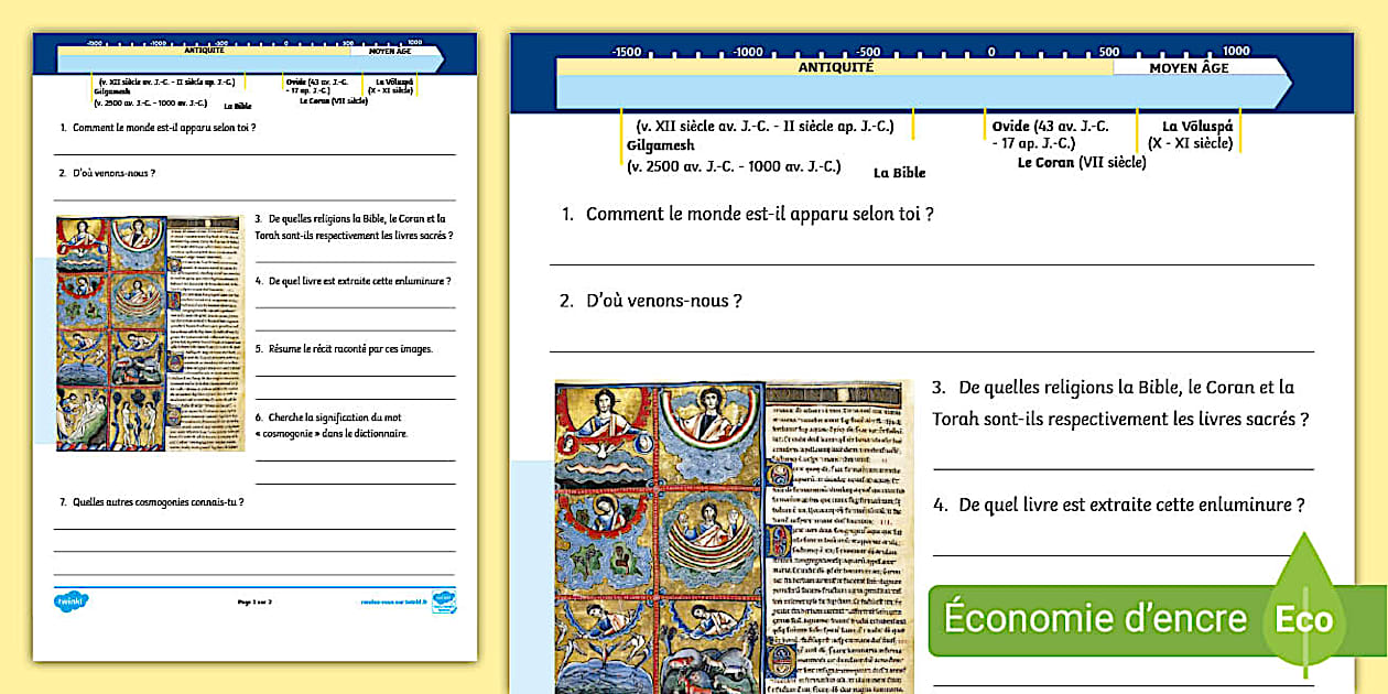 Les cosmogonies (teacher made) - Twinkl