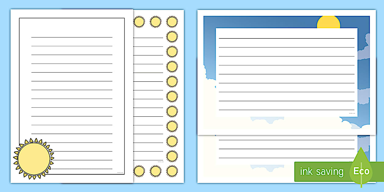 Sunshine Themed Page Border (nauczyciel wykonał) - Twinkl