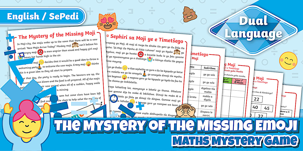 😊 Grade 4 The Mystery of the Missing Emoji Maths Mystery Game - Sepedi ...