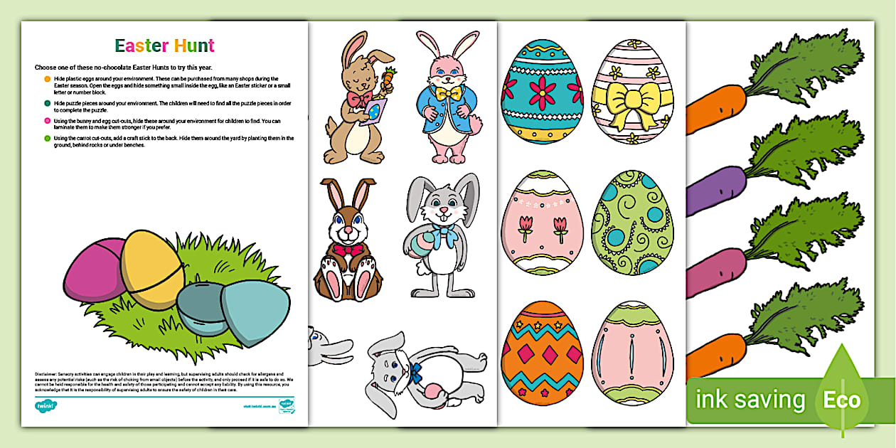 Easter Hunt Ideas (teacher made) - Twinkl