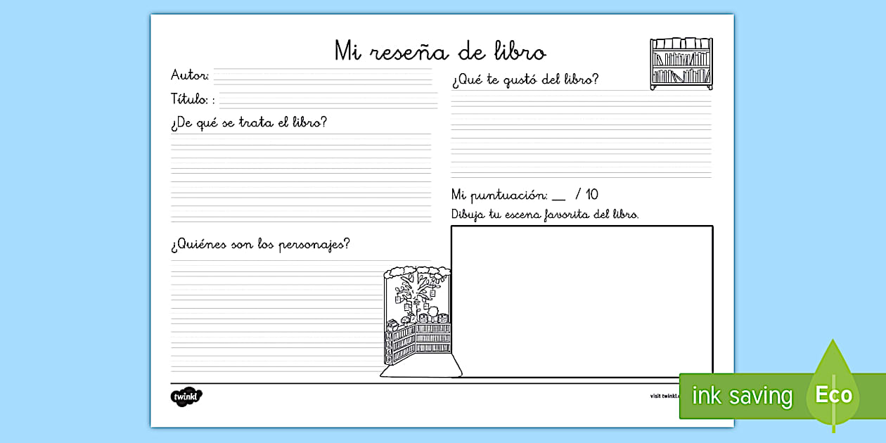 Ficha de actividad: Reseña de libro