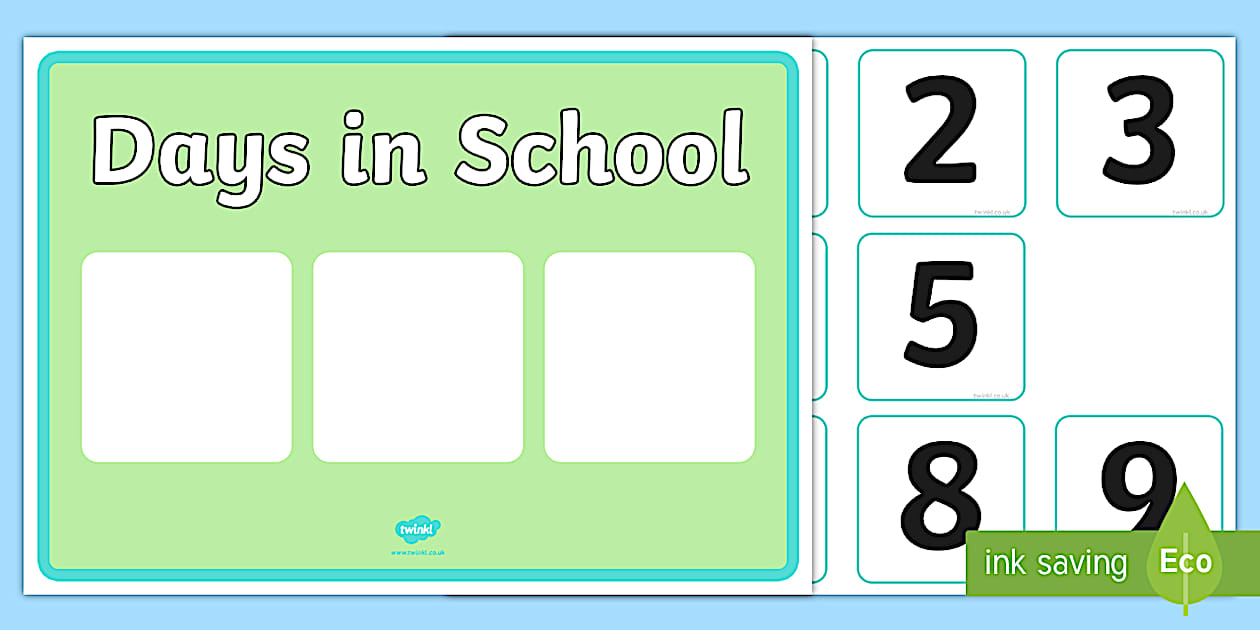 👉 100 Days Count Down Poster (Teacher-Made) - Twinkl