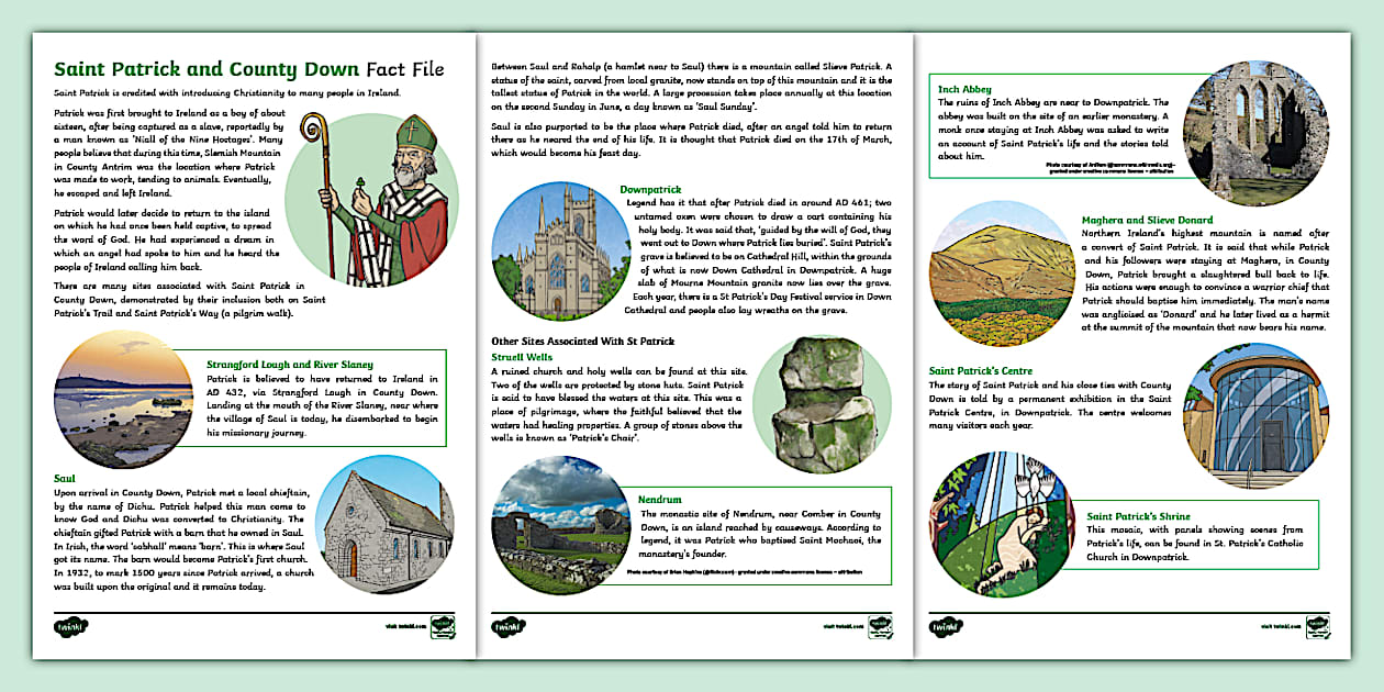 Saint Patrick and County Down Fact File