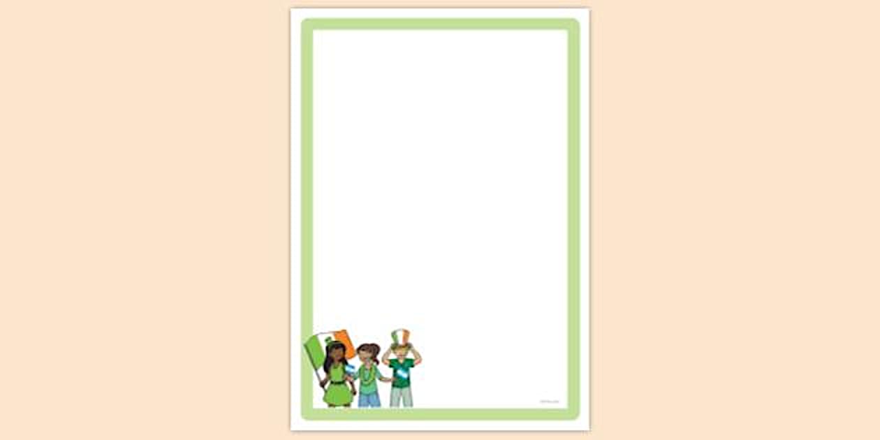 Page Border for St Patrick's Day (teacher made) - Twinkl
