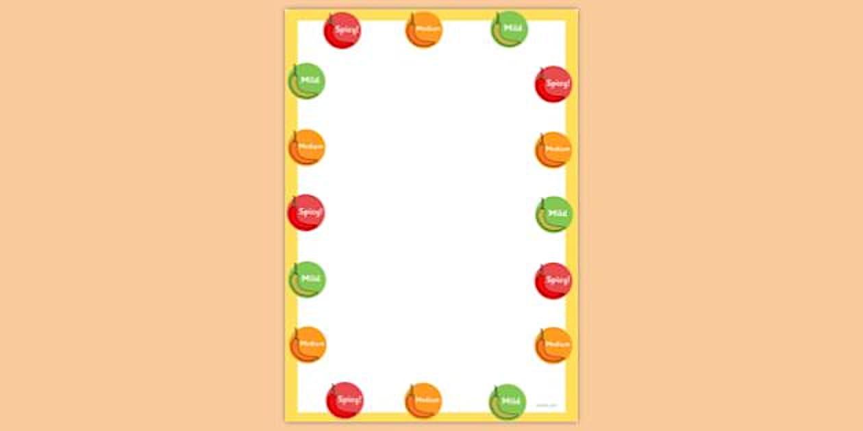 Chilli Page Border | Page Borders | Twinkl