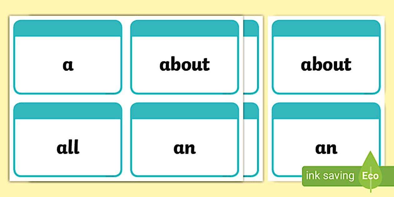 100 High-Frequency Words Flash Cards (teacher made) - Twinkl
