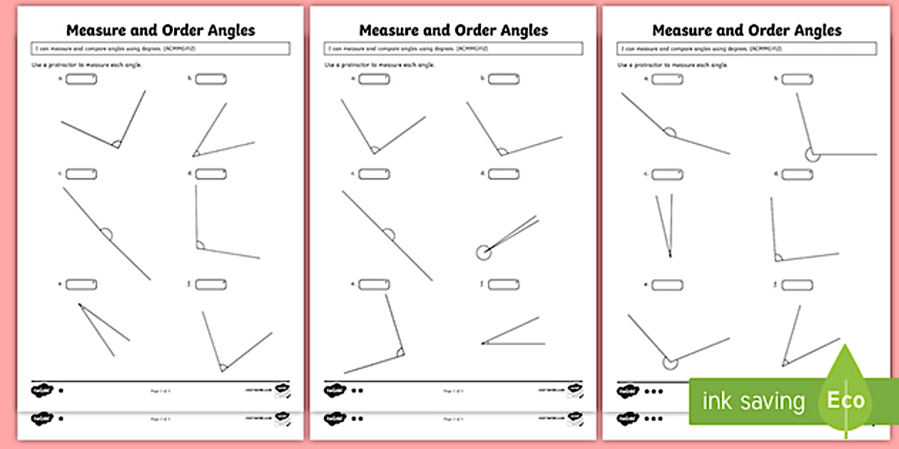 Measuring Angles Worksheet | Twinkl Math | Printable