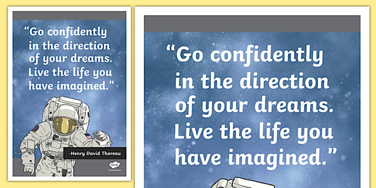 Thoreau Inspirational Classroom Quote Poster (Teacher-Made)