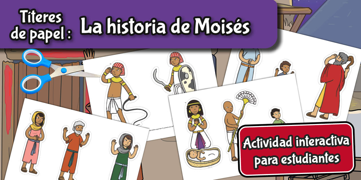 Títeres de papel: La historia de Moisés
