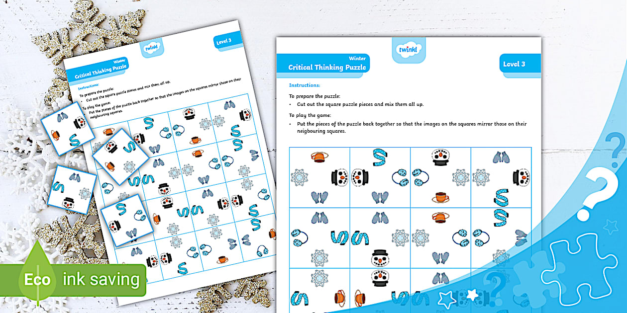 Winter Critical Thinking Jigsaw Puzzle – L3 - Twinkl Puzzled