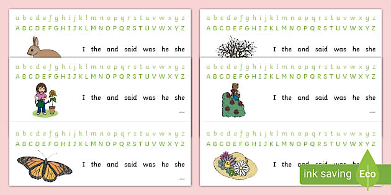 Alphabet Strips (Spring) (teacher made) - Twinkl