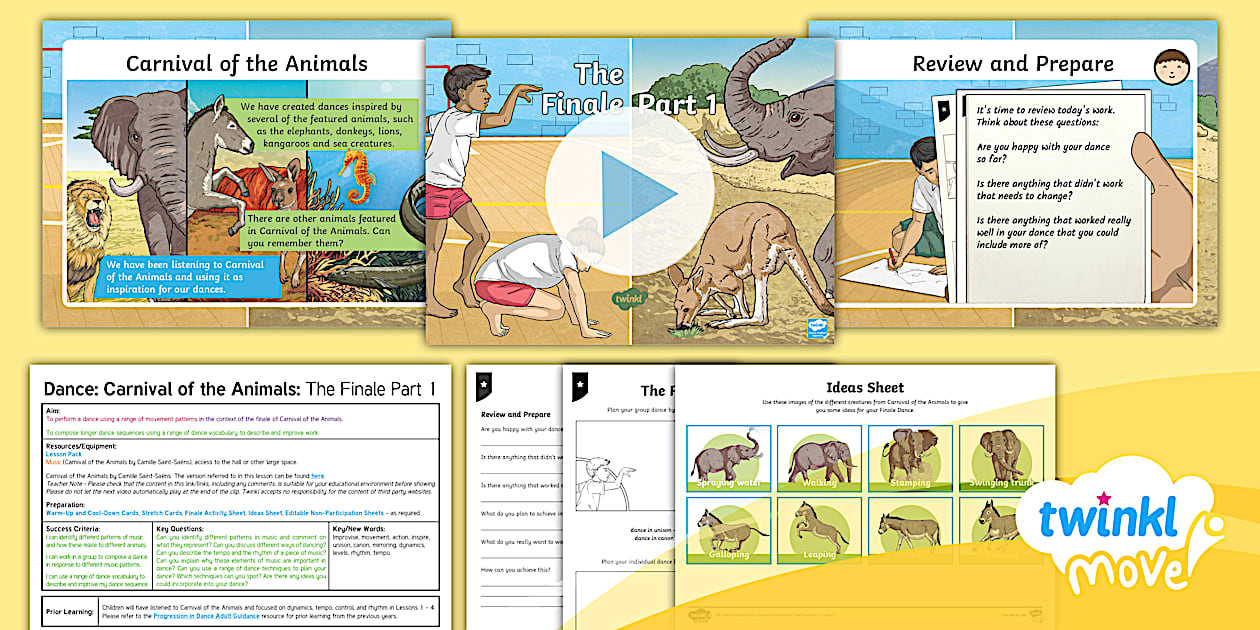 Twinkl Move PE – Year 4 Dance: Carnival of the Animals Lesson 5 – The ...