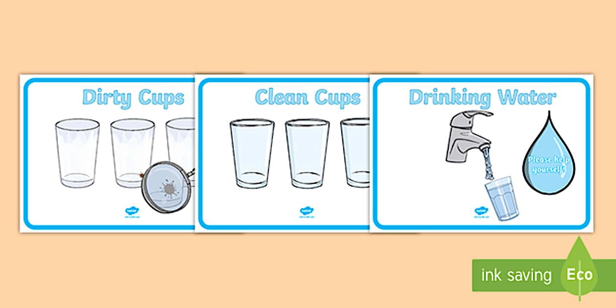 👉 Drinking Water Signs (teacher made) - Twinkl