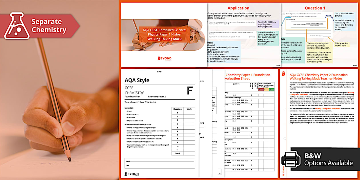 Chemistry Paper 2F Walking Talking Mock | Separate Sciences