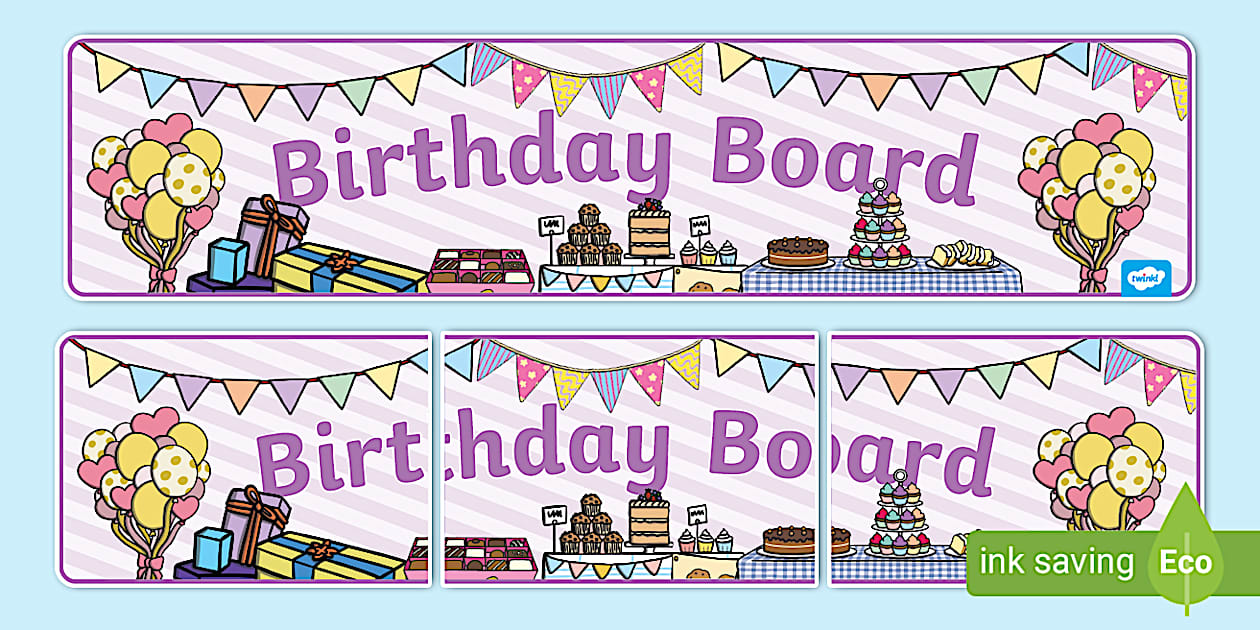 Birthday Board Display Banner - Twinkl - KS1 (teacher made)