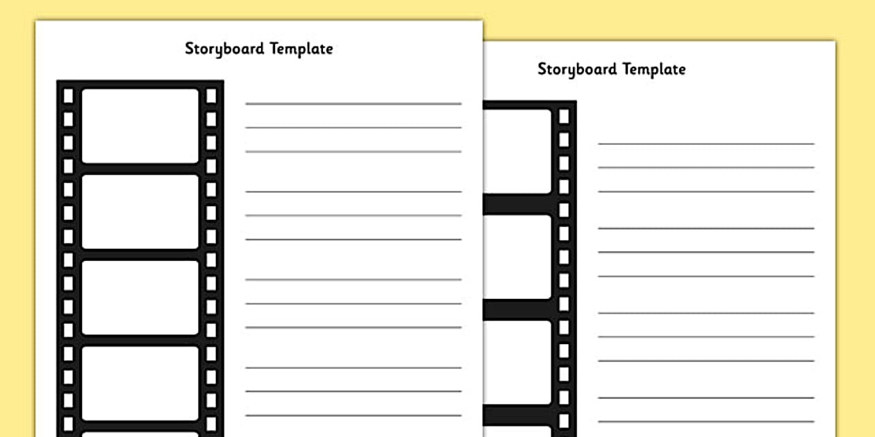 Film Storyboard Template – Primary Resource – Teacher-made
