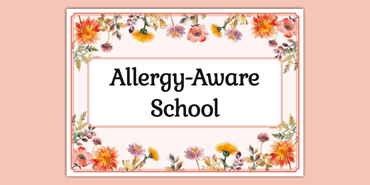 Wildflower Botanical Themed Allergy-Aware School Display Poster