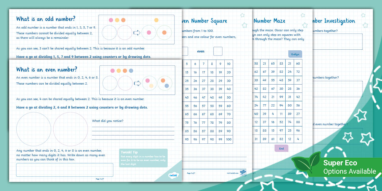 Odd and Even Numbers (Ages 6 - 7) (teacher made) - Twinkl
