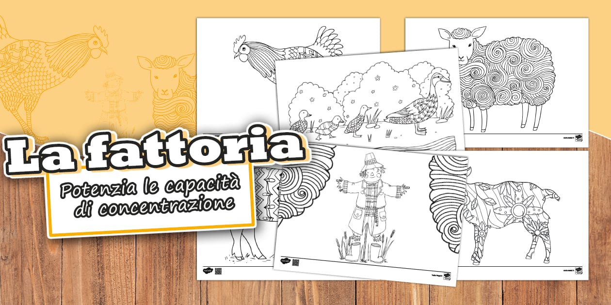 Fogli da colorare mindfulness: La fattoria