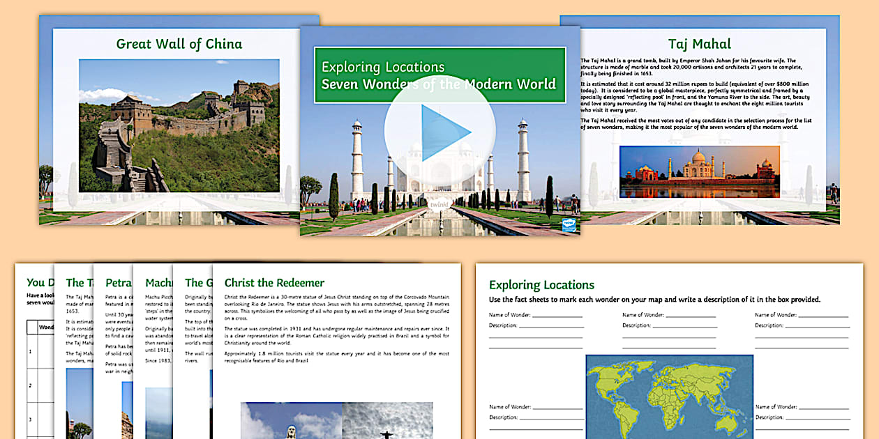 Seven Wonders of the World Differentiated Activity Pack