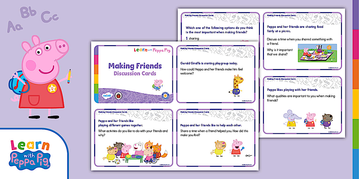 Peppa Pig: Making Friends SEL Discussion Cards