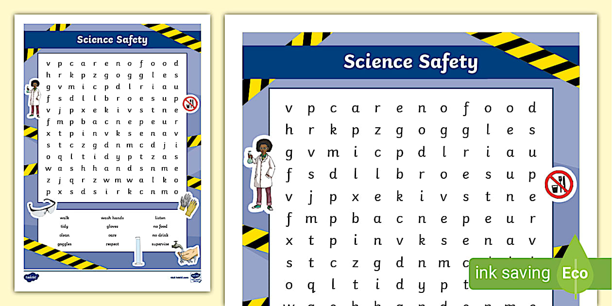 Science Safety Word Search,Lab Safety (teacher made)