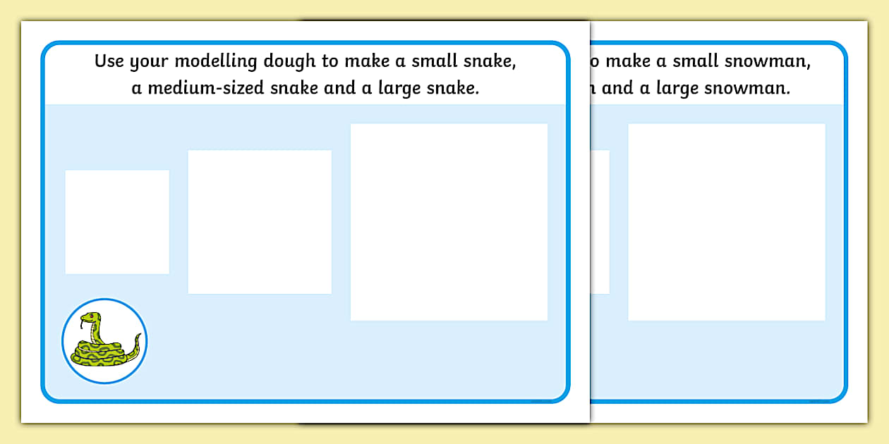 Comparing Sizes Modelling Dough Mats (teacher made) - Twinkl