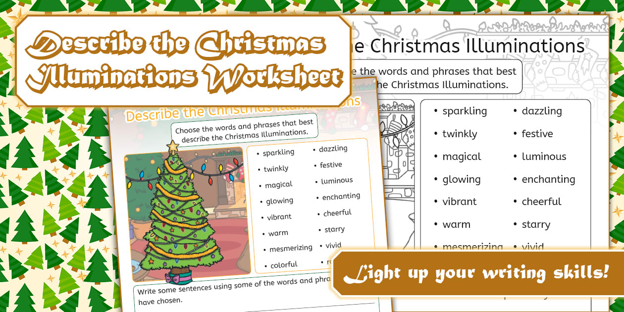 Describe the Christmas Illuminations Worksheet