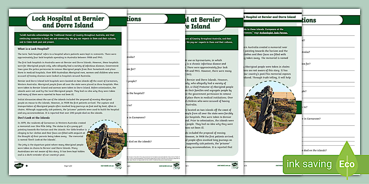 Lock Hospital Bernier and Dorre Island Differentiated Comprehension ...