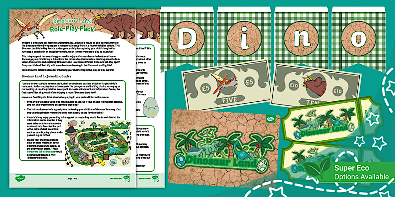 Dinosaur Land Role-Play Pack (teacher made) - Twinkl