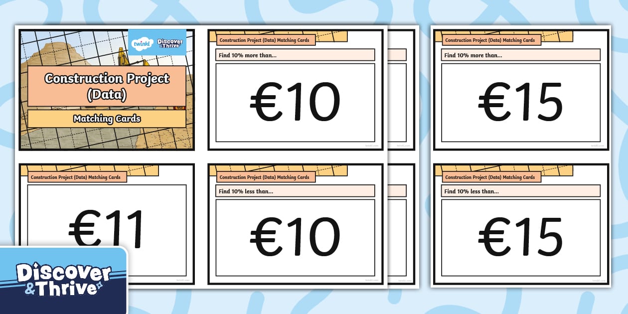 Construction Project - Data Matching Game - Twinkl