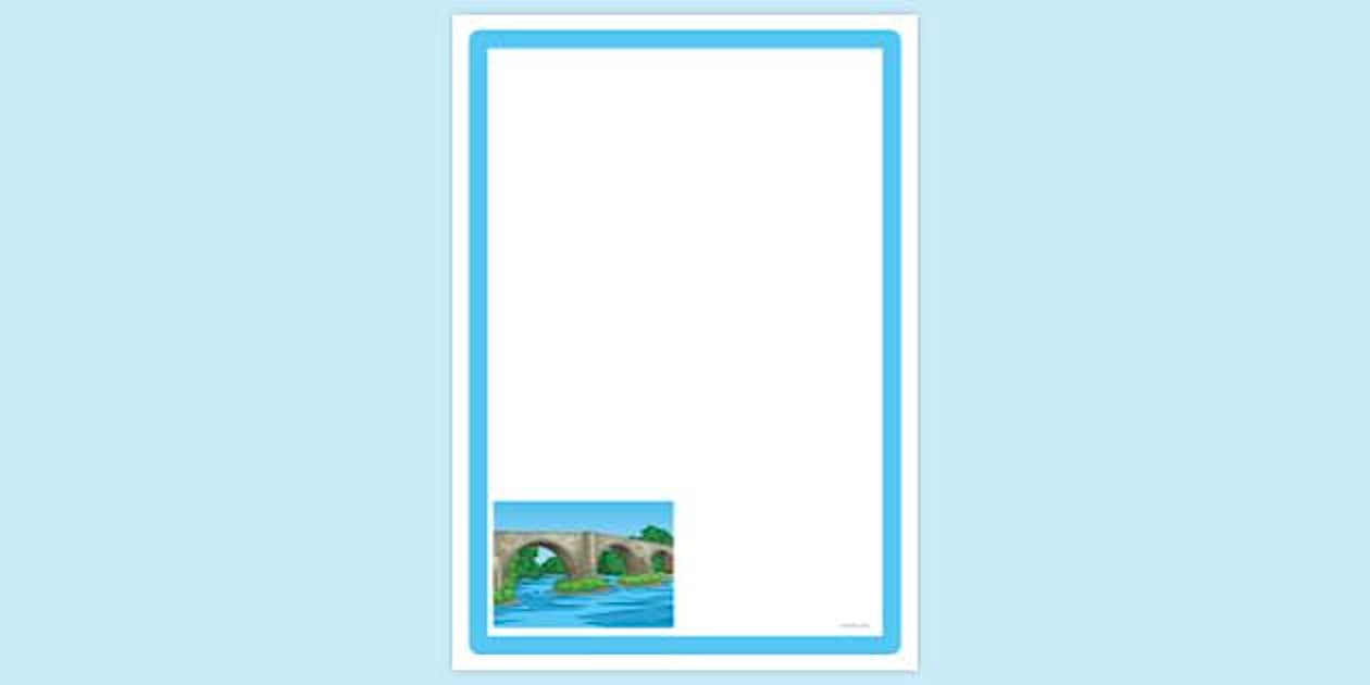 Simple Blank Stirling Bridge Page Border | Page Borders