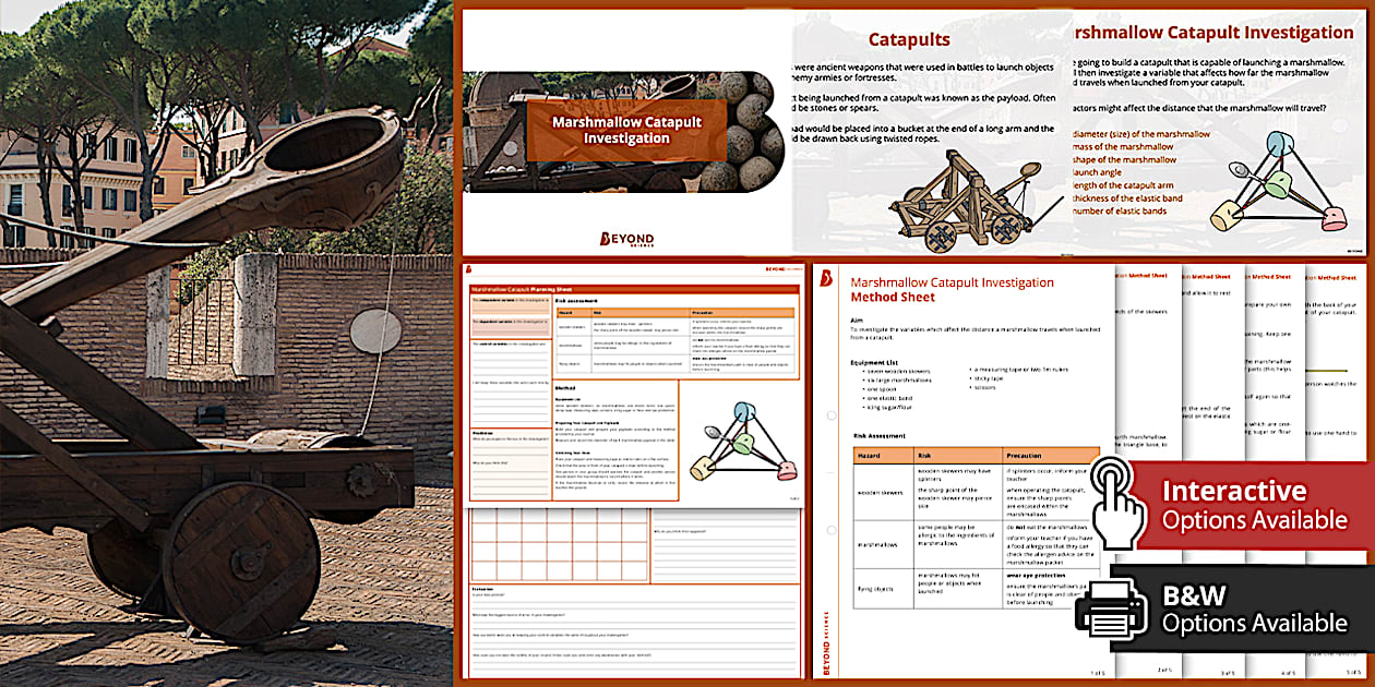 Marshmallow Catapult Investigation | Transition Activities