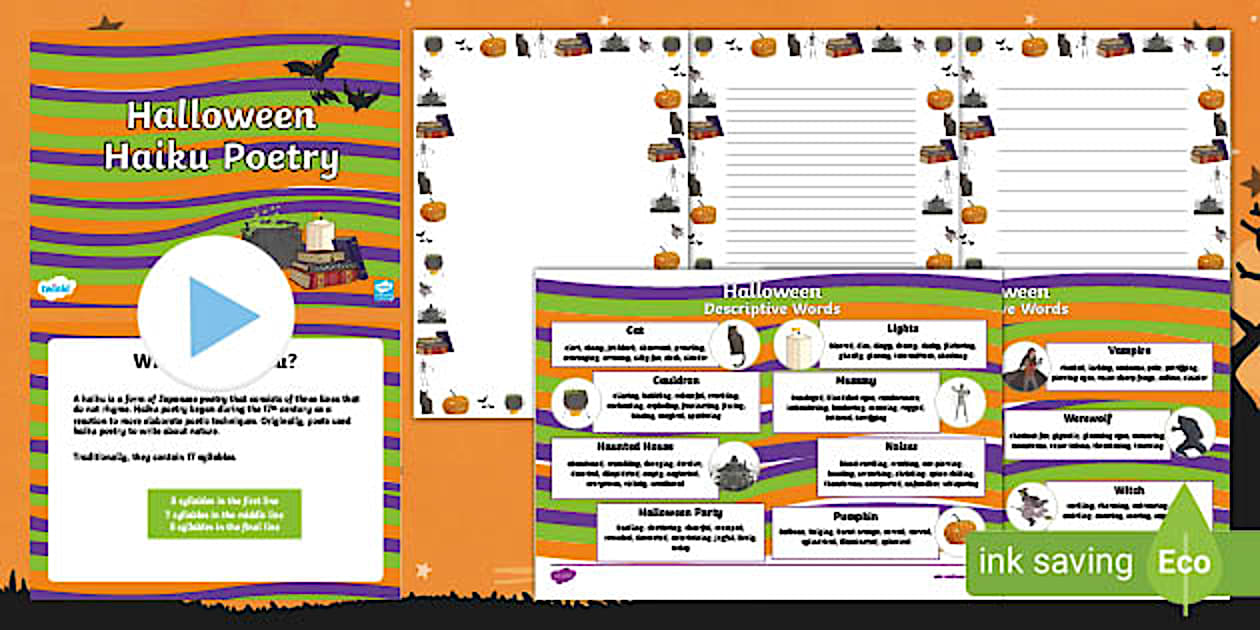 KS2 Creating Halloween Haiku Resource Pack (Teacher-Made)