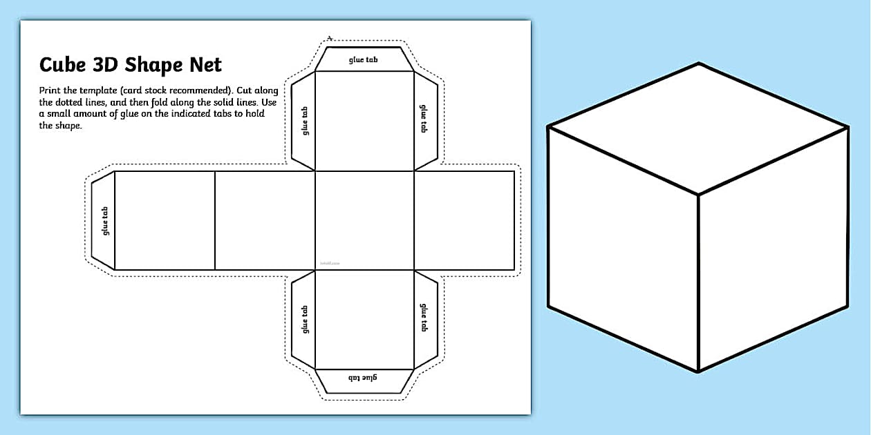 Cube Nets 3D Shape | Geometry | Math | Twinkl Resources USA